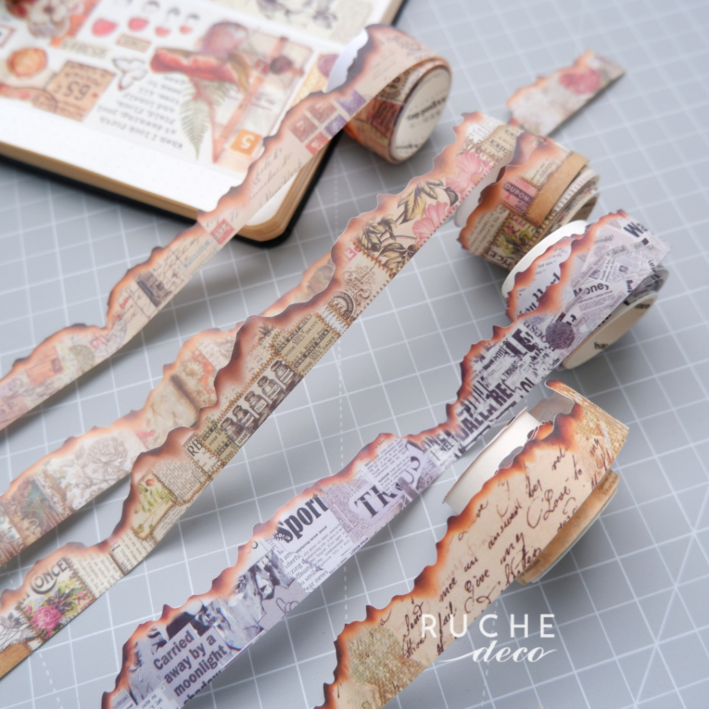 Jual RUCHE DECO - Adhesive Washi Tapes - RETRO BURNING - Decorative ...