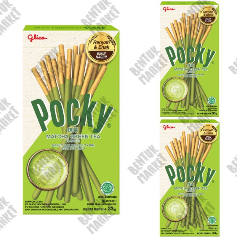 Jual Pocky Biskuit Stick Matcha 33gr / Biskuit Stick / Stick / Cemilan ...
