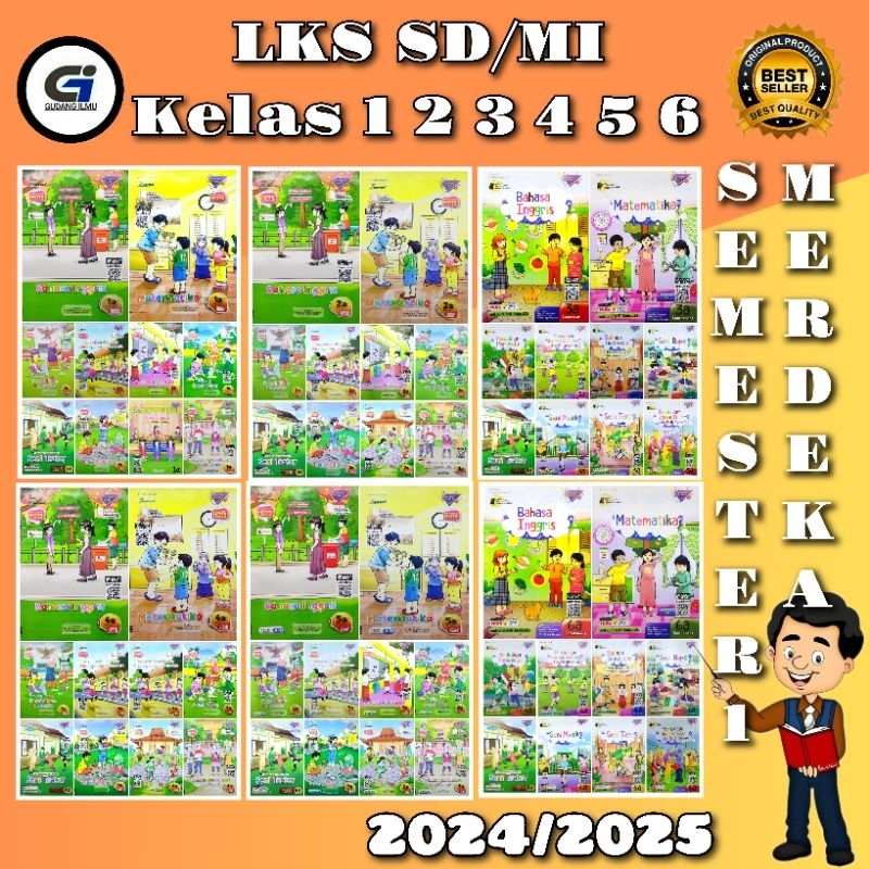 Jual LKS SD KELAS 1 2 3 4 5 6 SEMESTER 1 ganjil kumer l putra nugraha ...