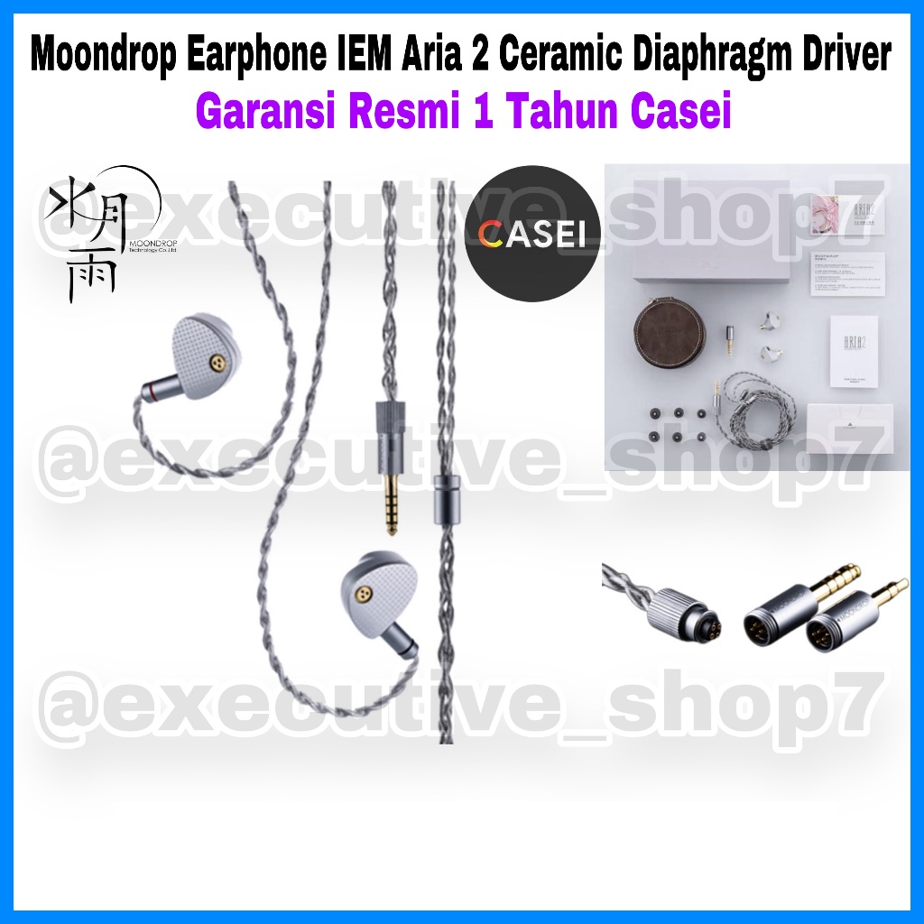 Jual Moondrop Earphone IEM Aria 2 Ceramic Diaphragm Driver - Garansi Resmi 1 Tahun CASEI ...