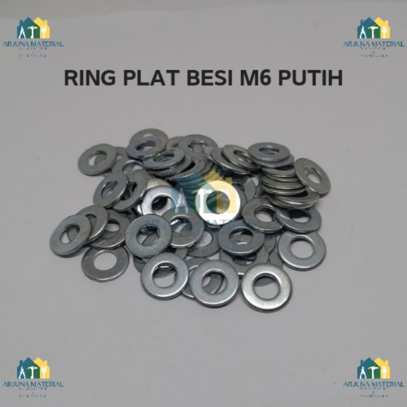 Jual Ring Plat Besi M6 Putih (100 pcs) | Shopee Indonesia