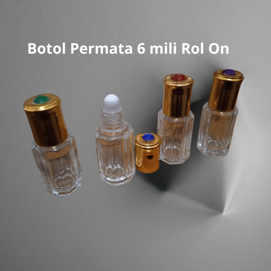 Jual 1 Lusin/12 pcs Botol Roll Permata 6 Ml /Botol Kosong Roll Permata ...