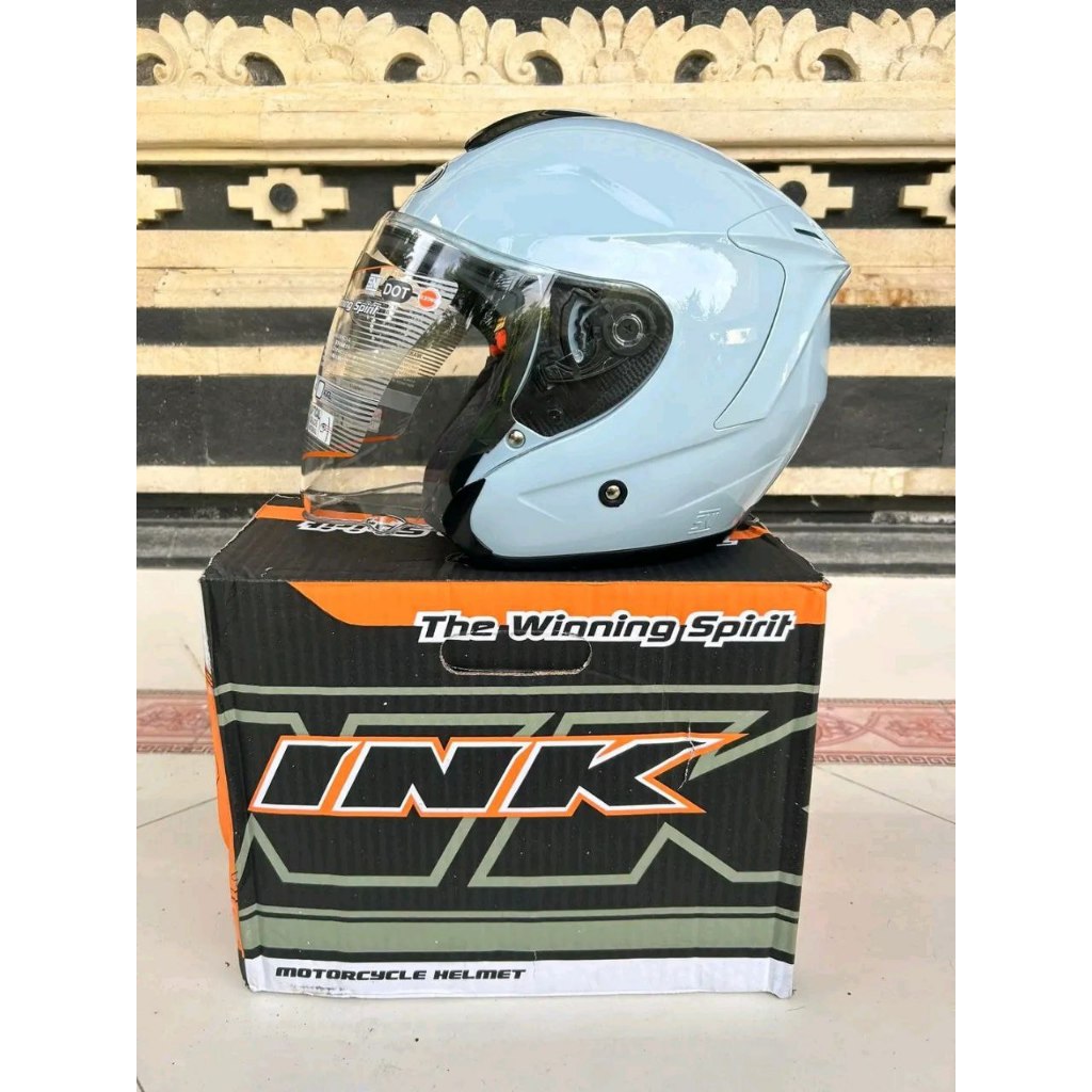 Jual HELM INK DYNAMIC STEEL BLUE ORIGINAL HELM HALF FACE INK DYNAMIC ...