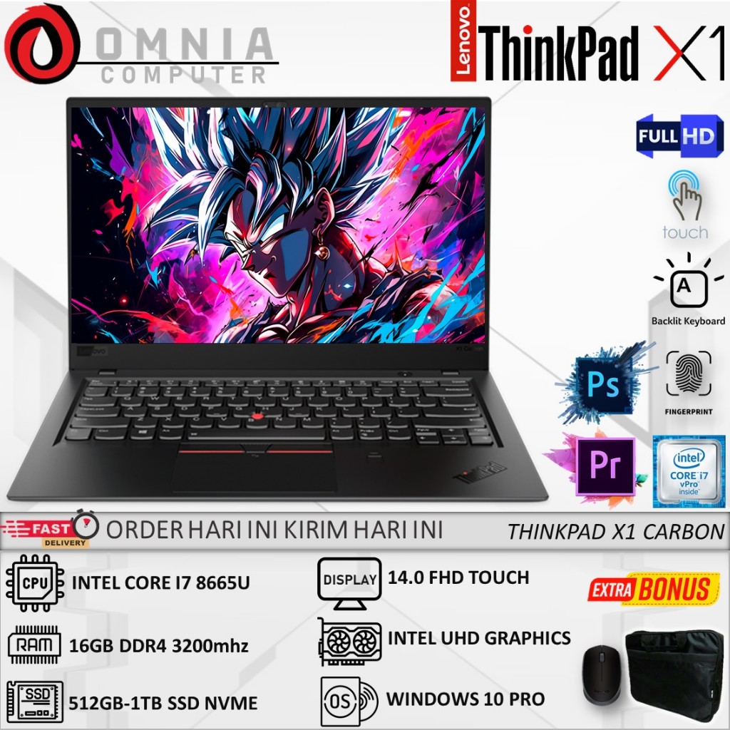 Jual LAPTOP MURAH LENOVO THINKPAD X1 CARBON INTEL CORE I7 RAM 16GB SSD ...