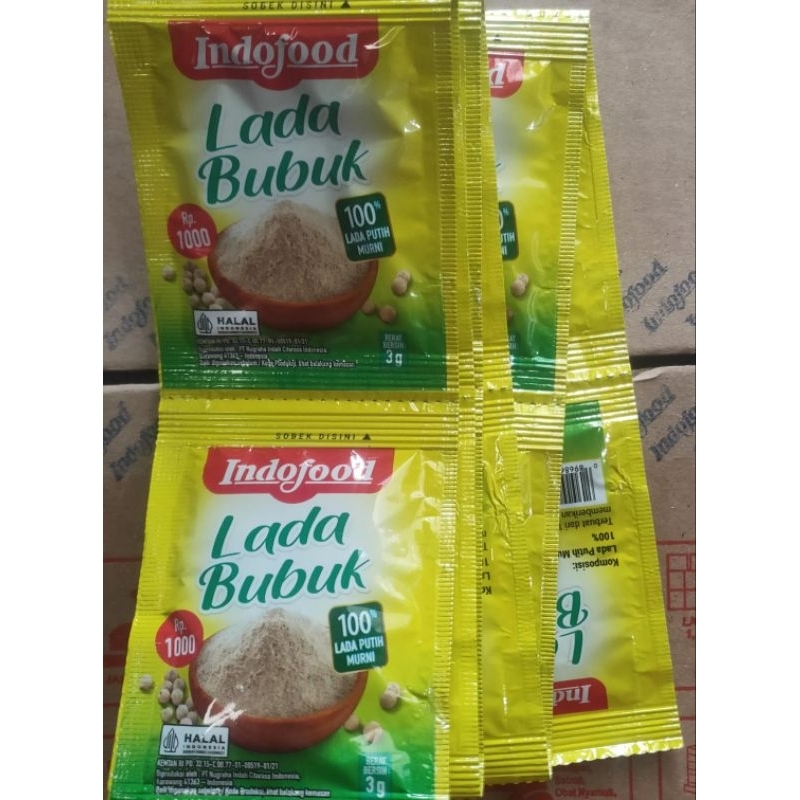 Jual Lada Bubuk indifood 3g Per Renceng (EXP NOV 2025) | Shopee Indonesia