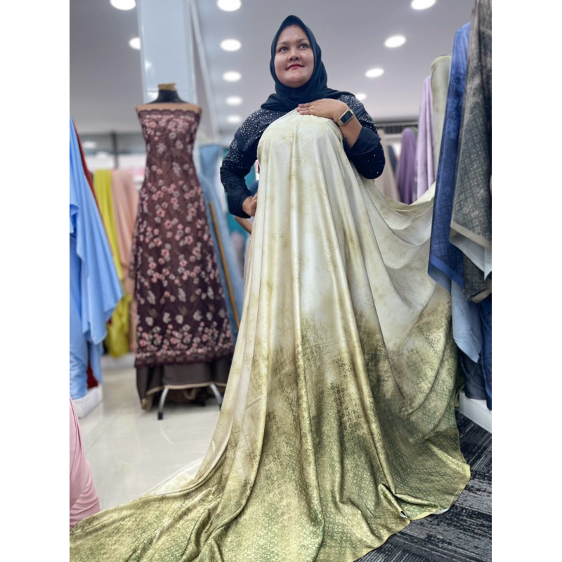 Jual sutra silk motif premium print ukuran setengah meter (50cm ...