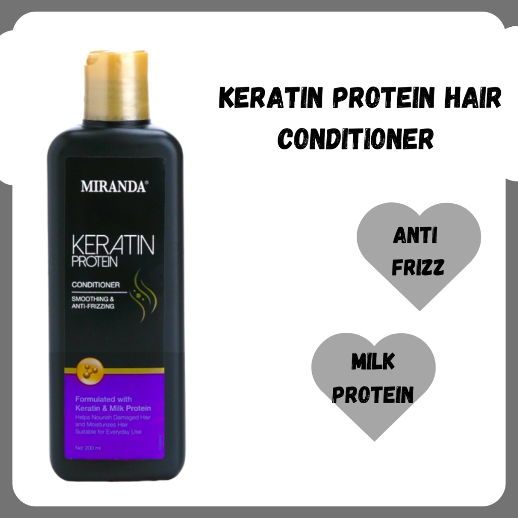 Jual Miranda Keratin Protein Hair Conditioner 200ml | Shopee Indonesia