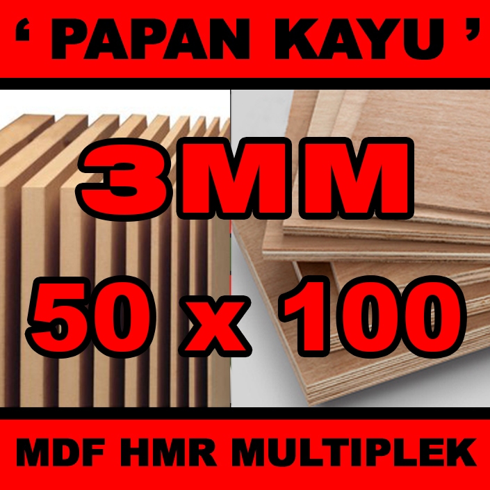 Jual Papan mdf multiplek tebal 3mm ukuran 50x100cm | Shopee Indonesia