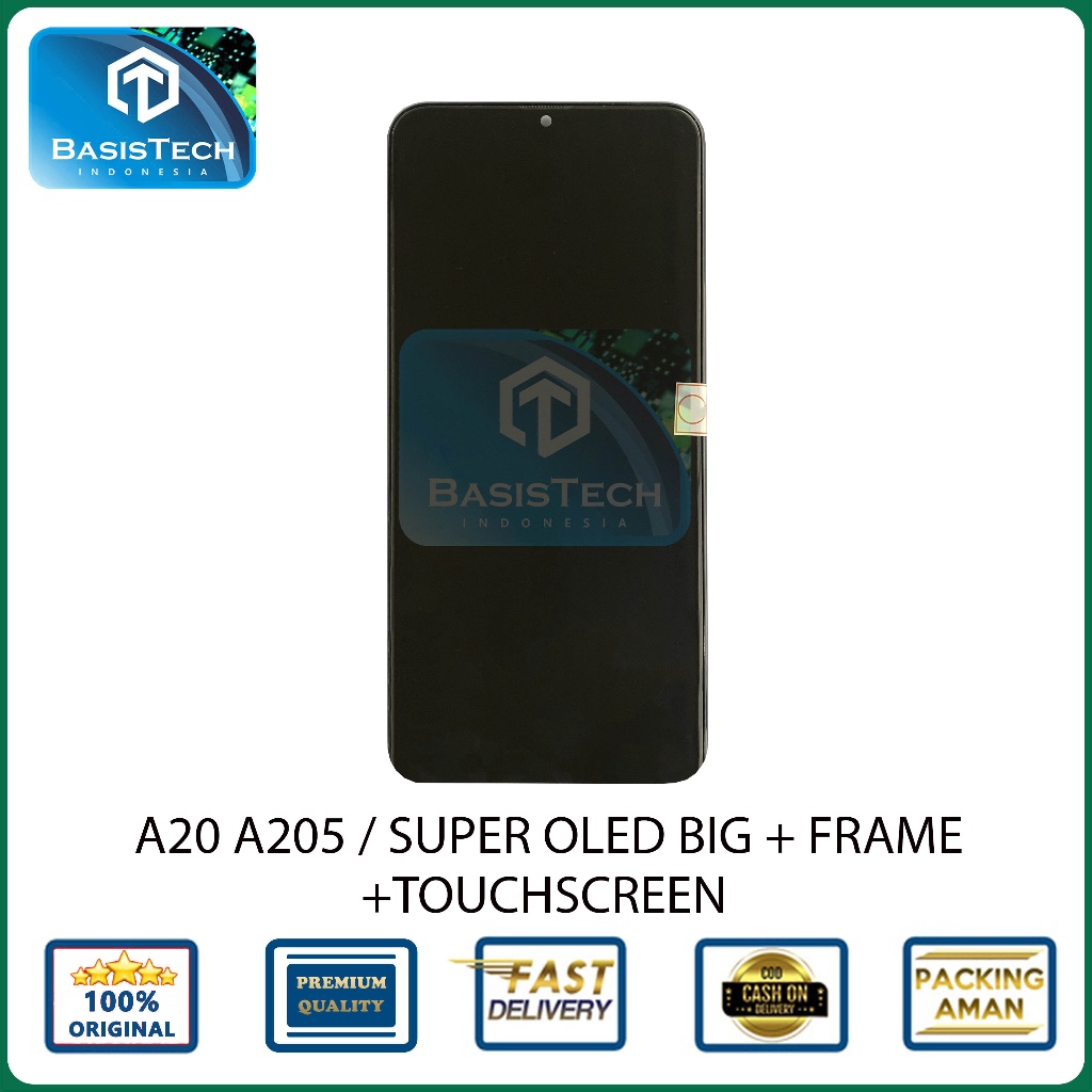 Jual LCD SAMSUNG A20 A205 SUPER OLED BIG +FRAME +TOUCHSCREEN - ORIGINAL QUALITY | Shopee Indonesia