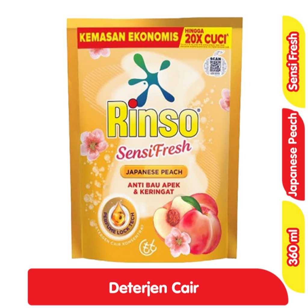 Jual Rinso Sensi Fresh Detrjen Cair Japanese Peach Refill 360ML ...