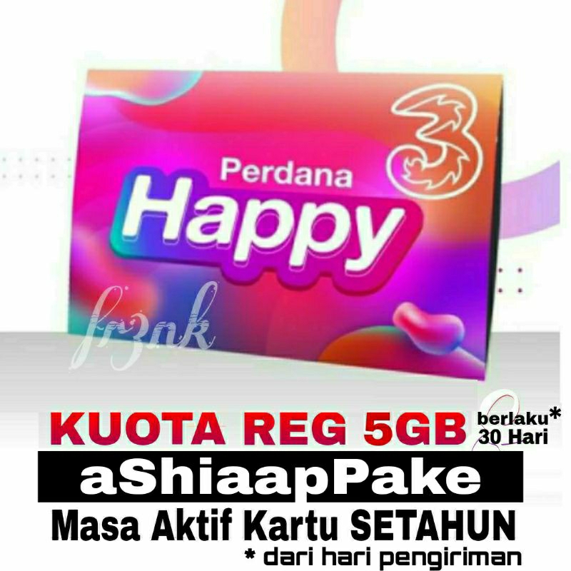 Jual Kartu Perdana 3 Tri AON - Happy - Masa Aktif Panjang - Harga Terjangkau | Shopee Indonesia