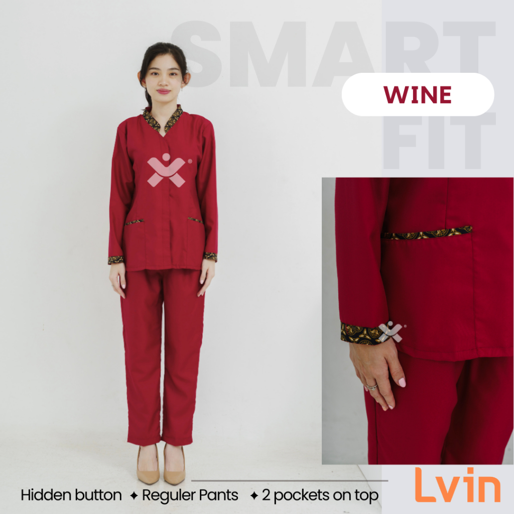 Jual Lvin Baju Seragam suster Haira Batik Series Lengan Panjang / nanny ...