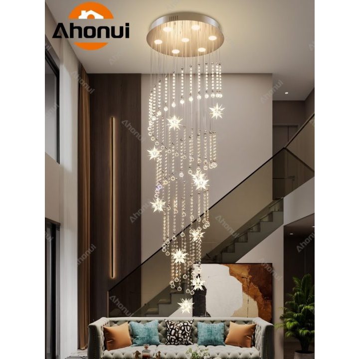 Jual ⭐Newest+Bohlam Gratis⭐Lampu Gantung Tangga Kristal Ringan Dan ...
