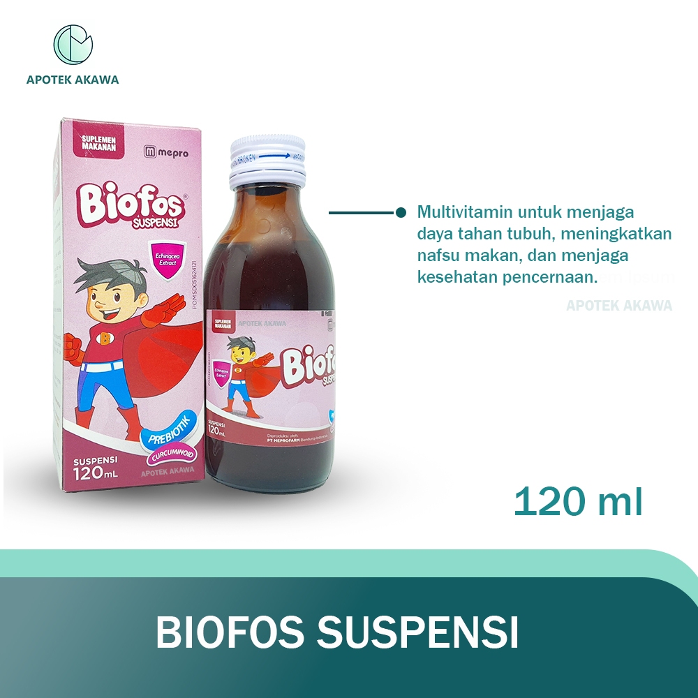 Jual BIOFOS SIRUP 120 ML / VITAMIN PENAMBAH NAFSU MAKAN ANAK / APOTEK ...