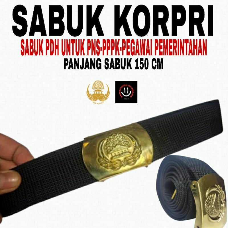 Jual SABUK KORPRI KEDINASAN 150 CM - SABUK KORPRI KUNINGAN - SABUK IKAT ...