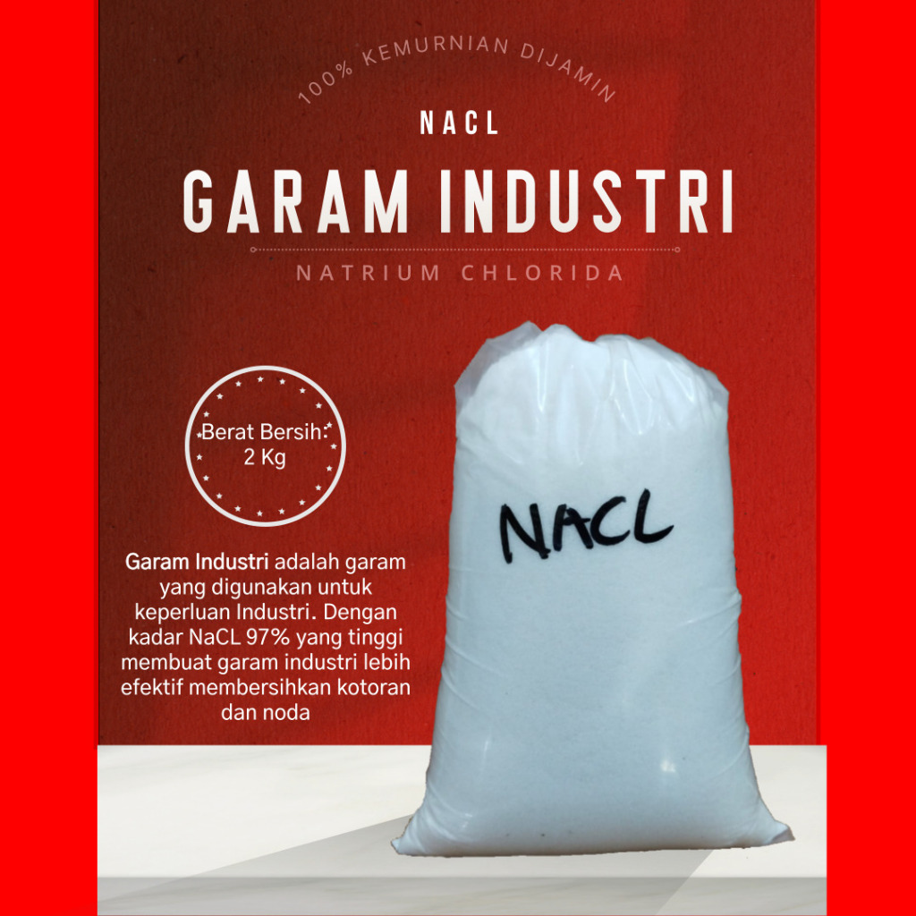 Jual GARAM INDUSTRI / NaCl 2kg / GARAM NON YODIUM | Shopee Indonesia