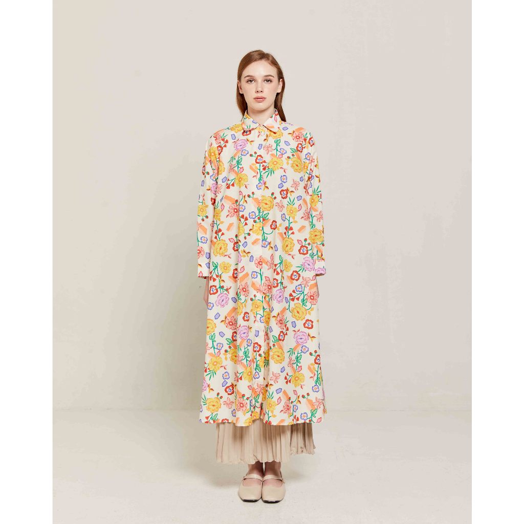 Jual Nadjani Signature - Dress Ataya Cream | Shopee Indonesia