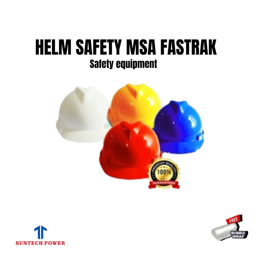 Jual Helm Safety Proyek MSA Fastrack SNI Merah Kuning Biru Putih Orange ...