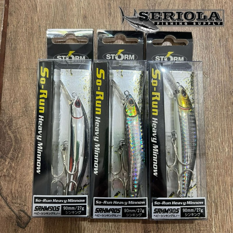 Jual UMPAN LURE STORM SO RUN HEAVY MINNOW SRHM905 90MM 27G | Shopee ...