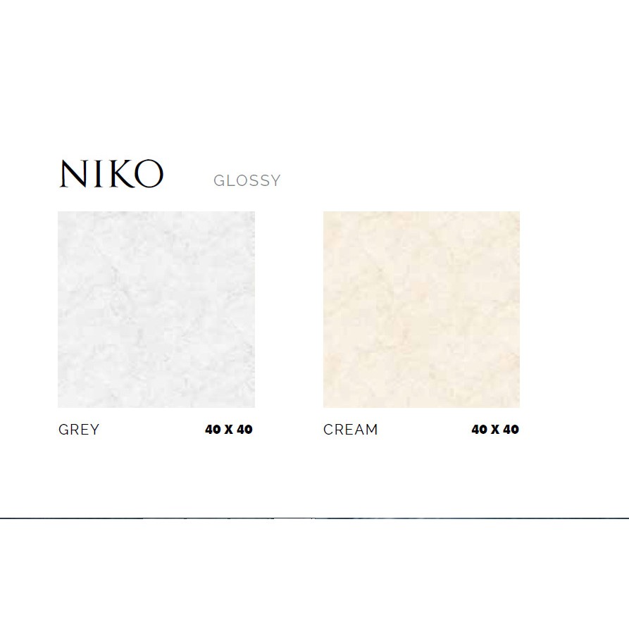 Jual Keramik Platinum 40x40 Niko Grey Cream Glossy Licin Lantai Dinding ...