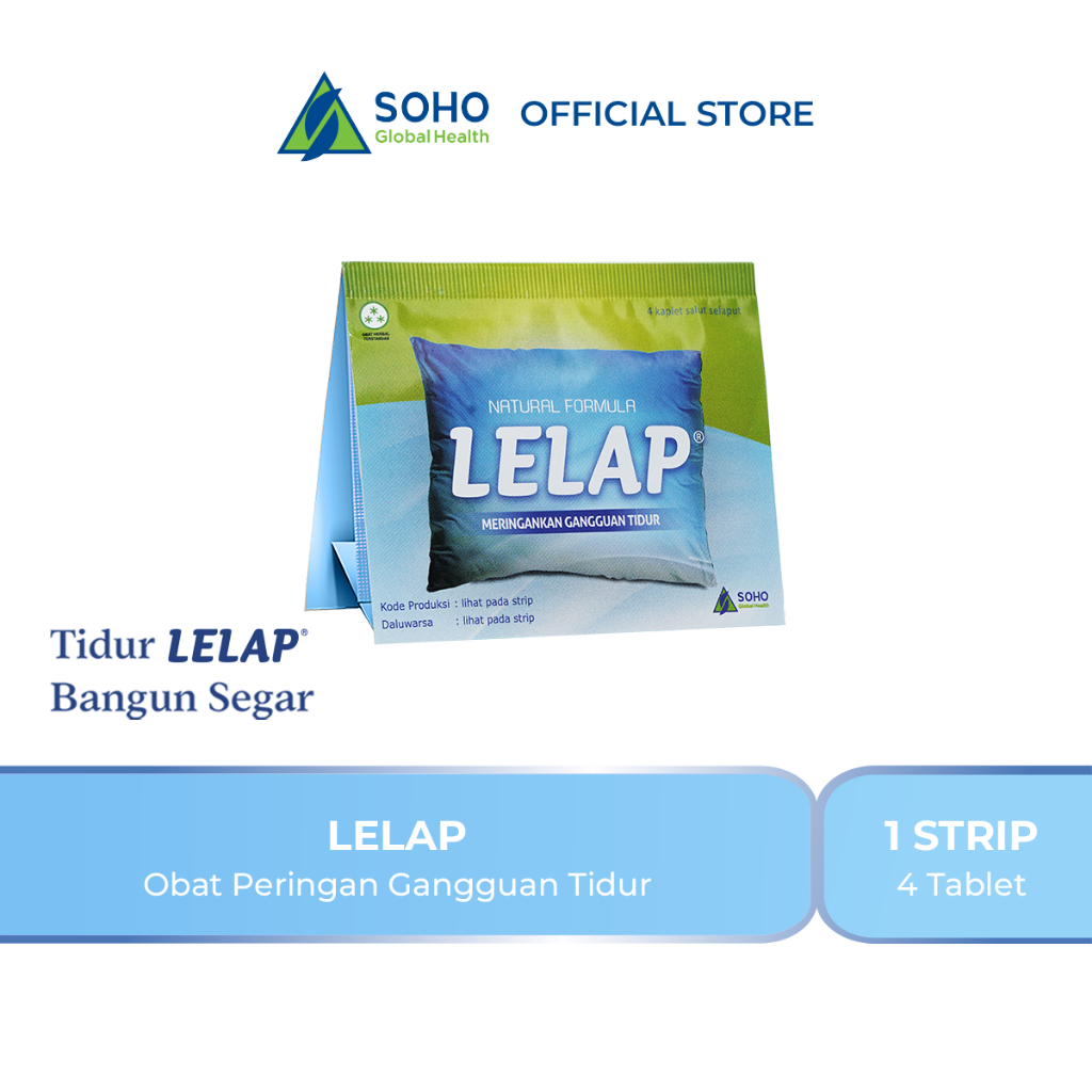 Jual Lelap Obat Peringan Gangguan Tidur 1 Strip @4 Tablet - Not Melatonin | Shopee Indonesia