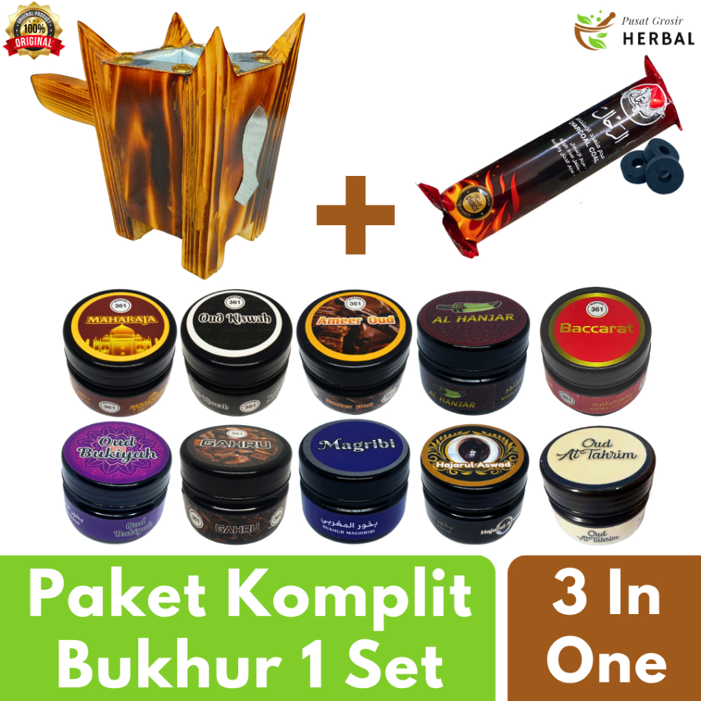 Jual Paket 3in1 Buhur Bukhur Dupa Bakhoor Arab Wewangian Lengkap ...