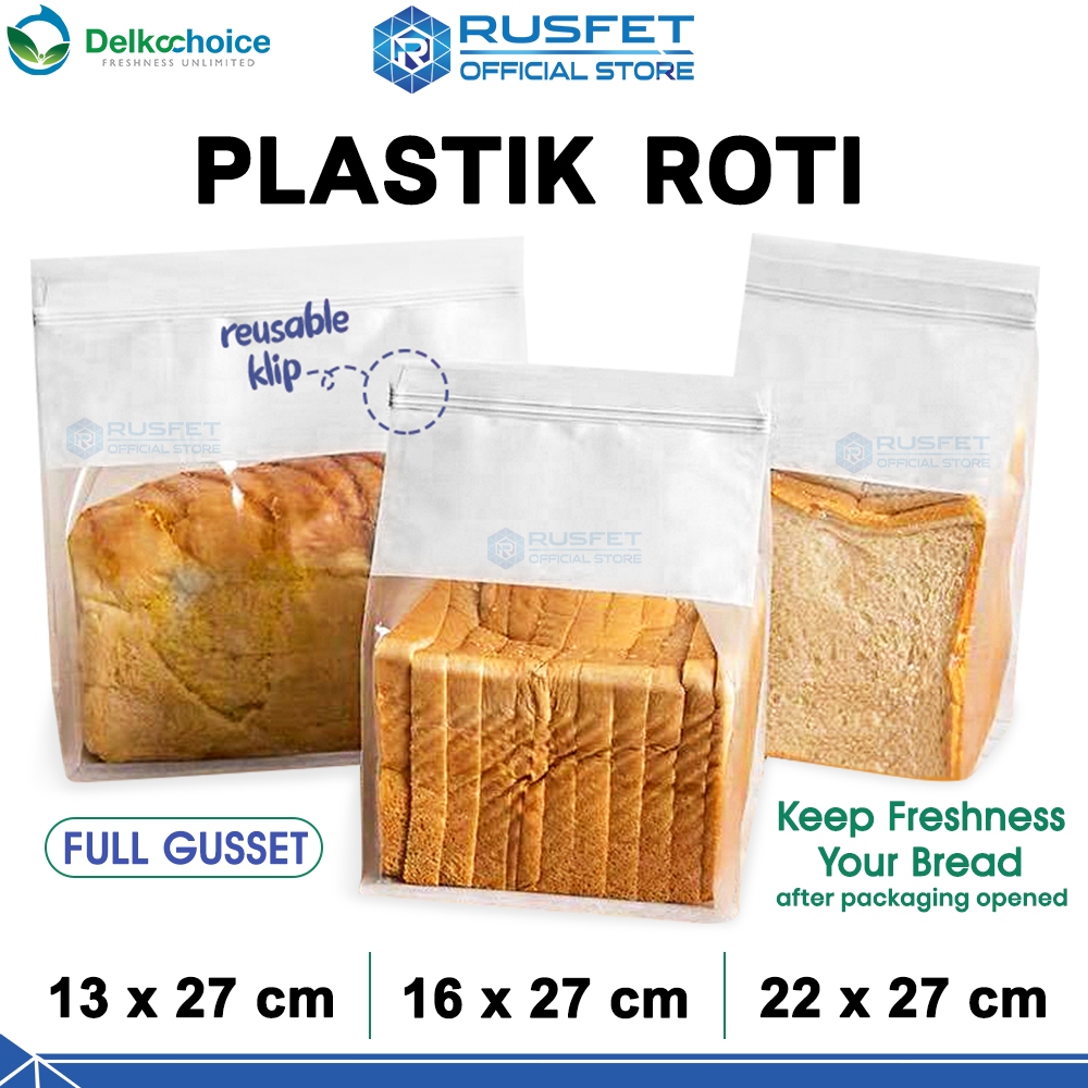 Jual Bungkus Roti Plastik Klip Bread Bag Bakery Kemasan Kantong Makanan ...