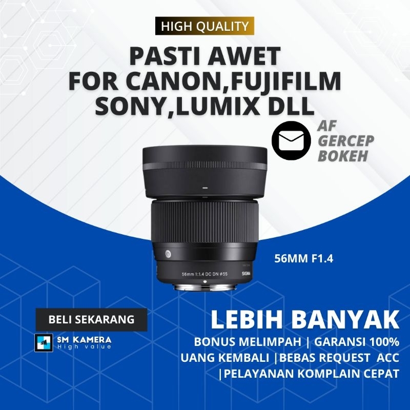 Jual LENSA FIX SIGMA 16MM F1.4 19MM F2.8 30MM F1.4 56MM F1.4 30MM F2.8 ...