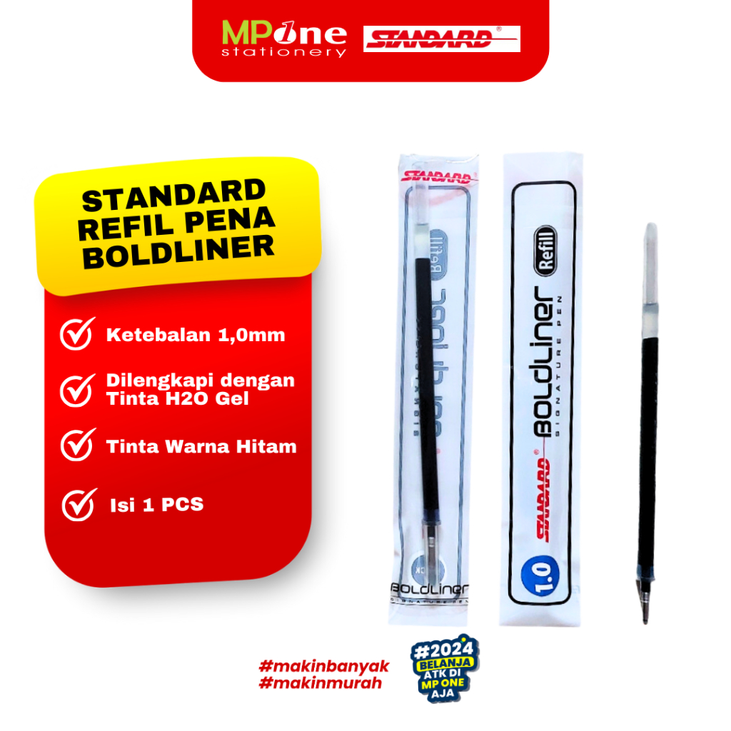 Jual (1PCS) Standard Refill Pen Boldliner 1,0mm / Isi Tinta Pena Tanda ...