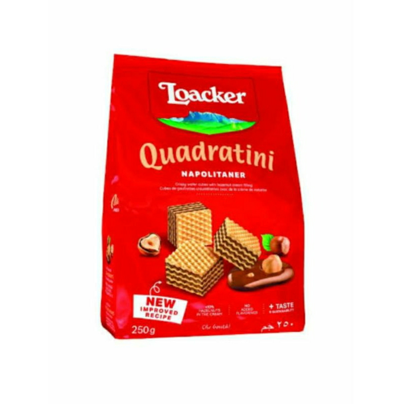 Jual Loacker Quadratini Napolitaner 250 Gram x 2. Exp Januari 2025. (2 ...