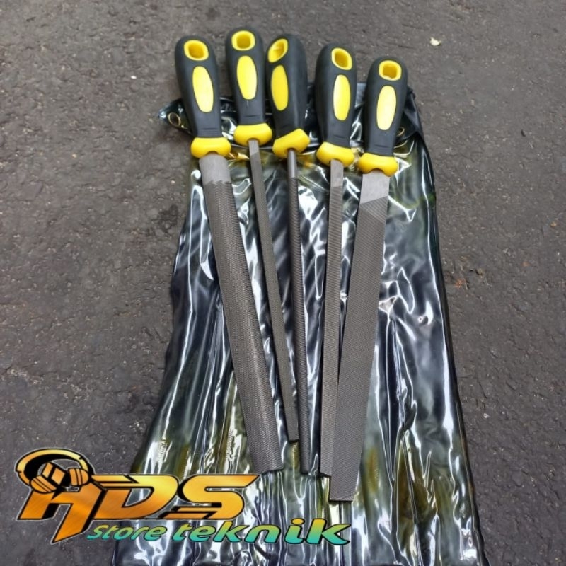 Jual kikir Besi Set 5 Pcs Ukuran 8 inch Steel Files Alat Pengasah ...
