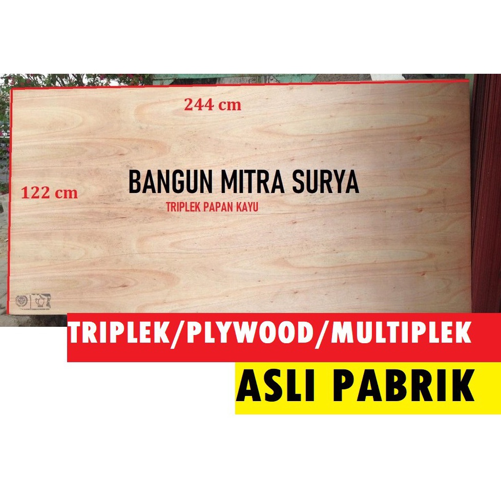 Jual Big Sale Triplek Multiplek Plywood Meranti 122x244 Papan Kayu ...