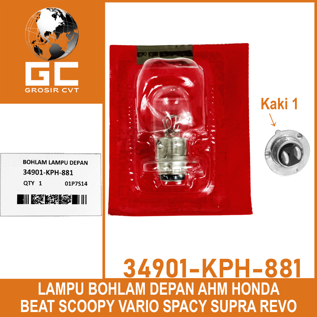 Jual Lampu Bohlam Depan Motor Honda Beat Vario Scoopy Spacy Supra Revo ...