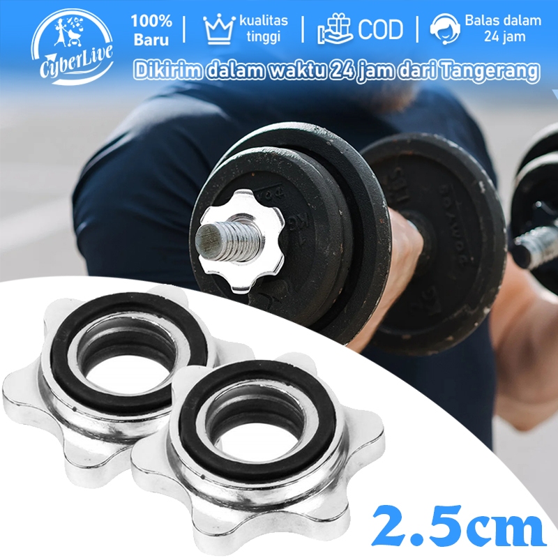 Jual Mur Dumbell Barbell Pengunci Dumble Anti Slip Barbells Hex Nut ...