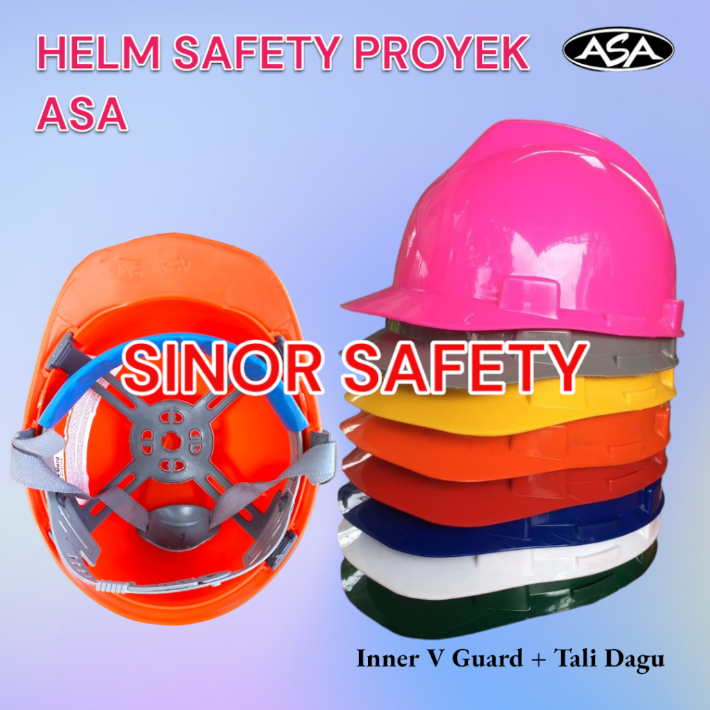 Jual Helm Safety Proyek V Guard ASA Lengkap dengan Tali Dagu Kualitas ...