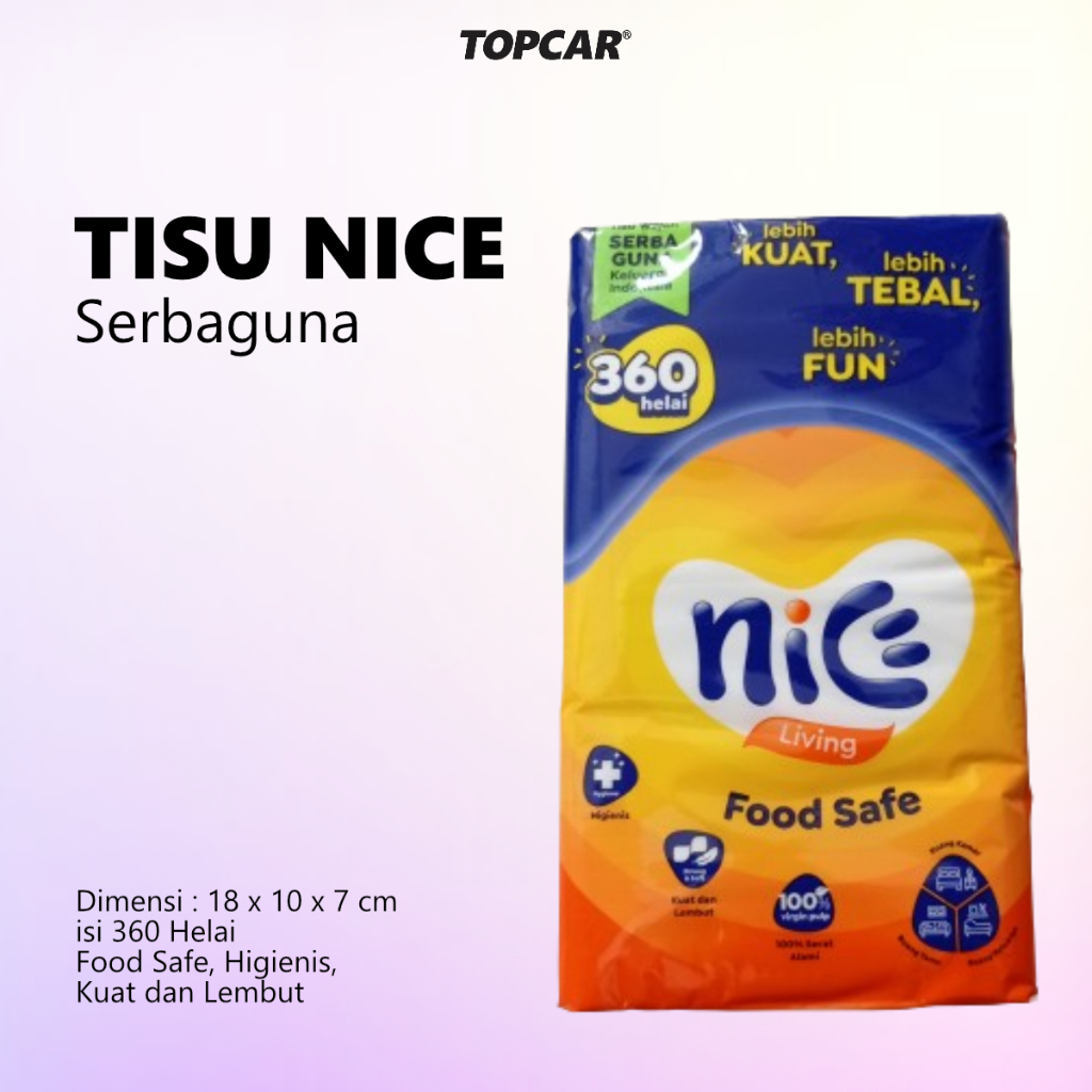 Jual Tisu NICE 180 Sheet 2 Ply / Tissu Mobil Rumah Wajah Serbaguna ...