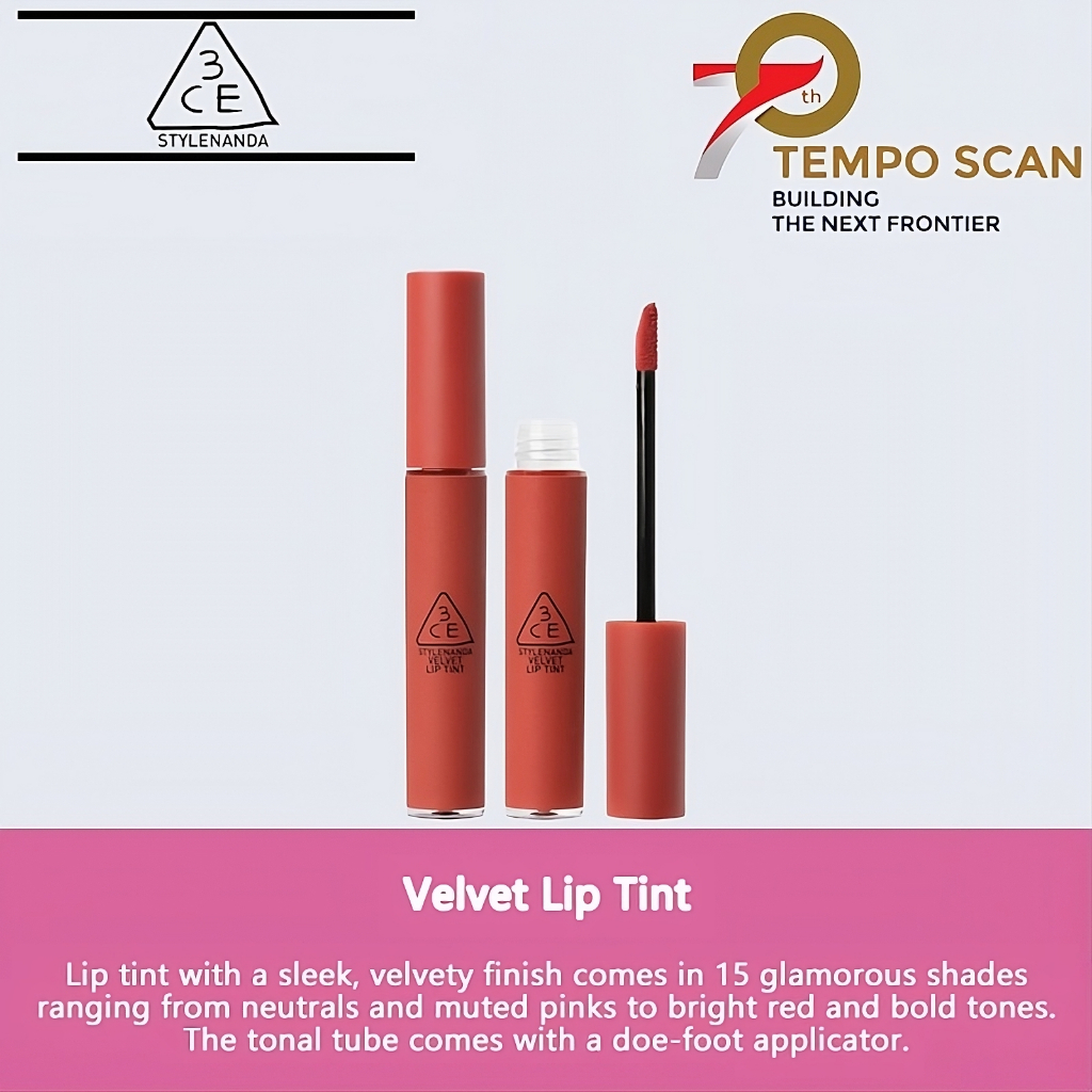 Jual TSG - 3CE - Velvet Lip Tint 4g | Soft / Matte / Long-Lasting MLBB ...
