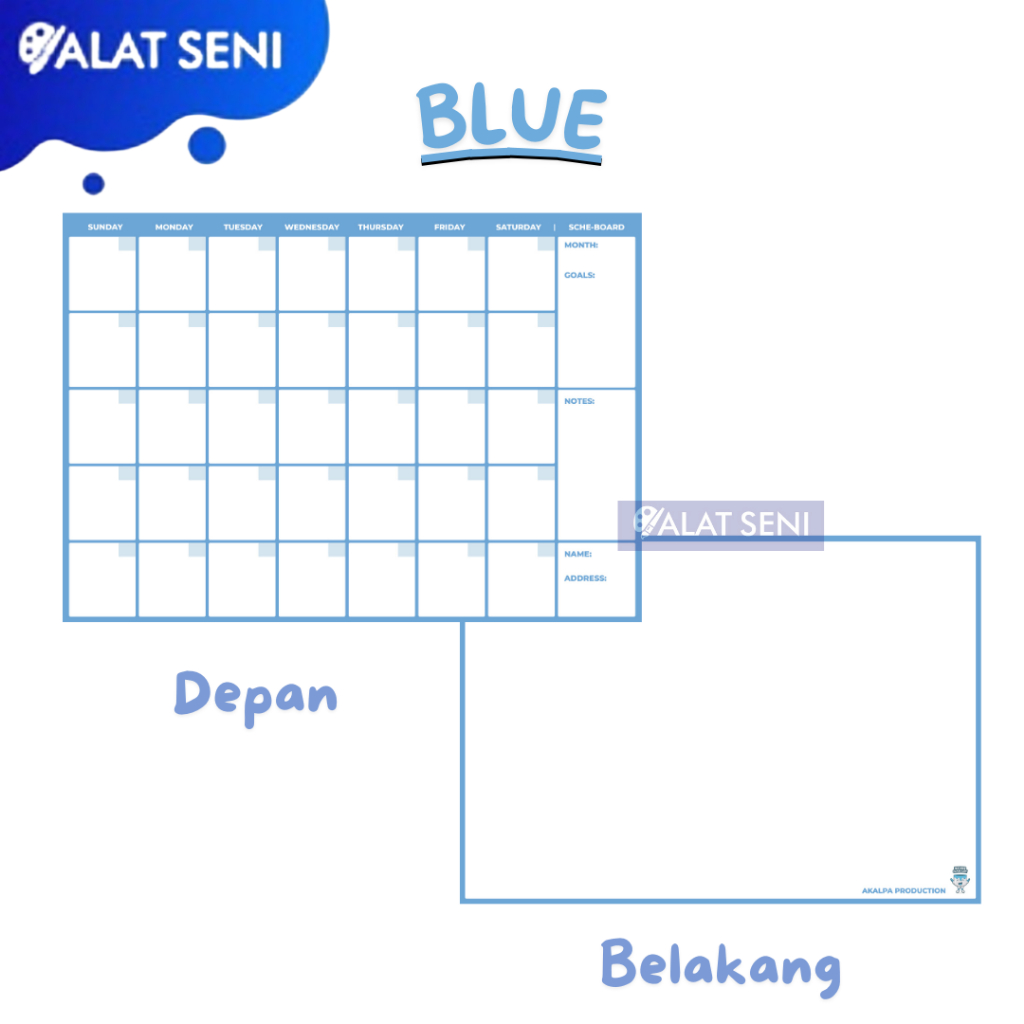 Jual Paket Schedule Board / Schedule Board Warna Dasar dan Pastel ...