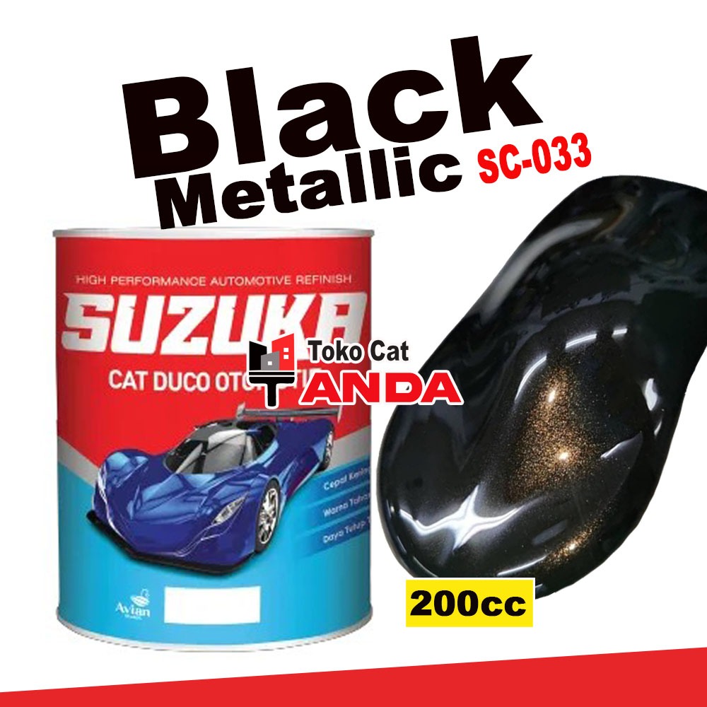 Jual Cat Suzuka Black Metalic S033 200cc - Cat hitam metalik | Shopee ...