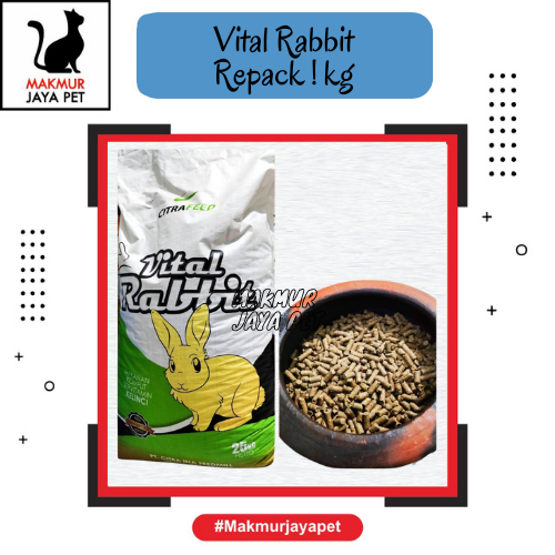Jual Vital Rabbit Repack 1 kg / Makanan Kelinci Vital Rabbit Repack 1 ...