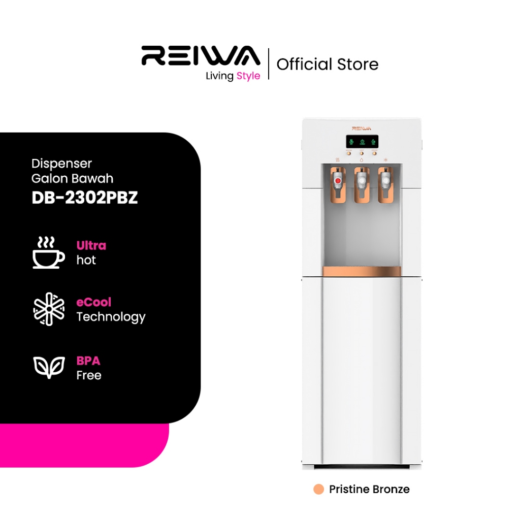 Jual Reiwa Dispenser Galon Bawah DB-2302PBZ Pristine Bronze | Shopee ...