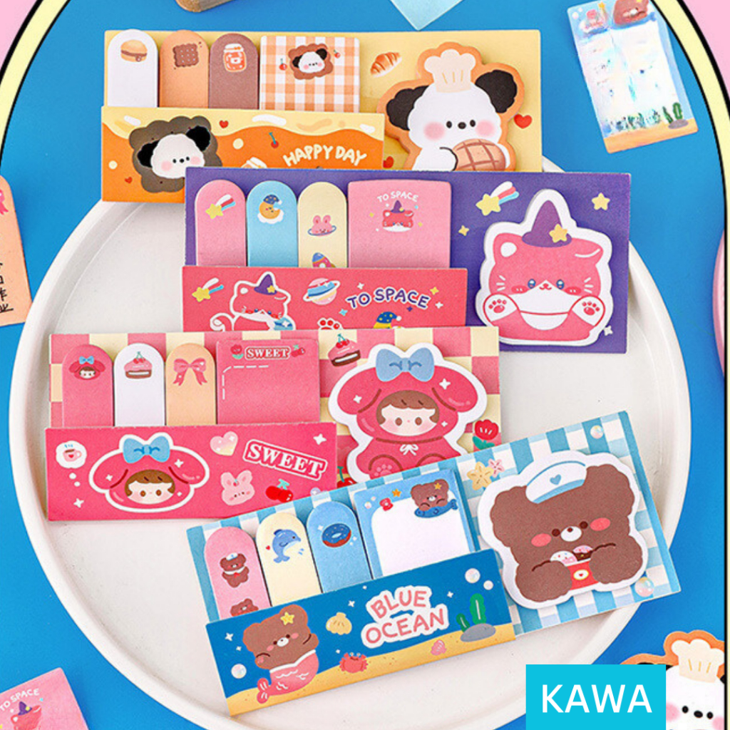 Jual KAWA Mini Memo Isi 100 Lembar Sticky Notes Penanda Buku Catatan ...