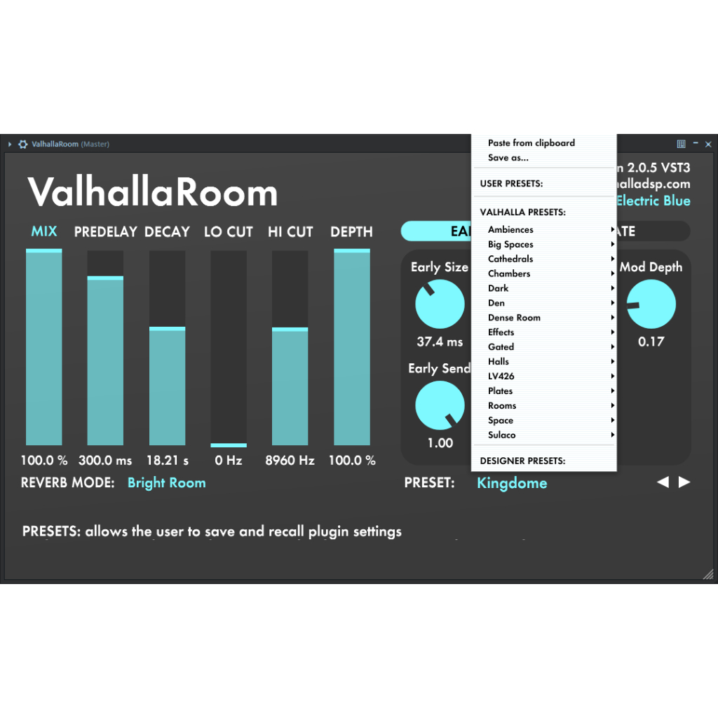 Jual Valhalla DSP - Valhalla Room VST PLUGIN versatile, truly stereo ...