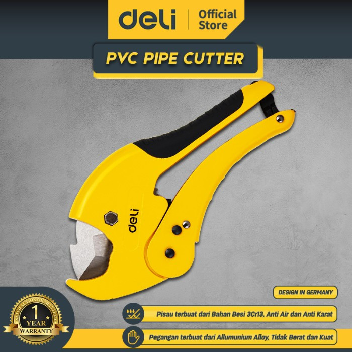 Jual Deli Pipe Cutter / Gunting Tang Pipa PVC 42mm Aluminium EDL2507 ...