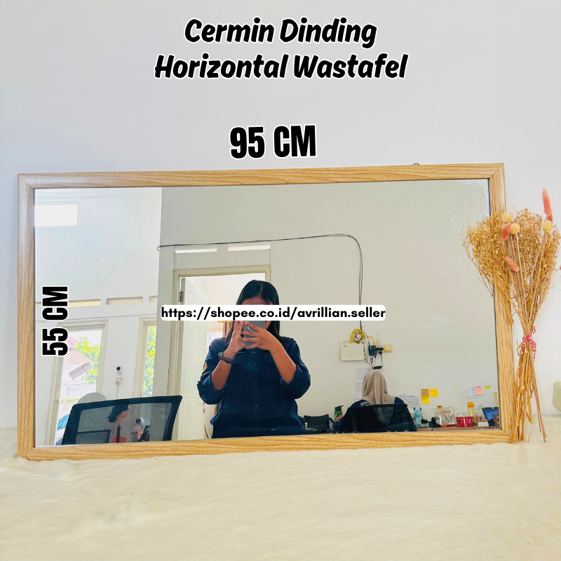 Jual Cermin Dinding Wastafel 95 X 55 cm Aesthetic Kaca Gantung Tempel ...