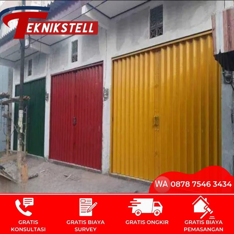 Jual Folding Gate Galvalum Anti Karat Slat Daun 0.5mm | Pintu Ruko ...