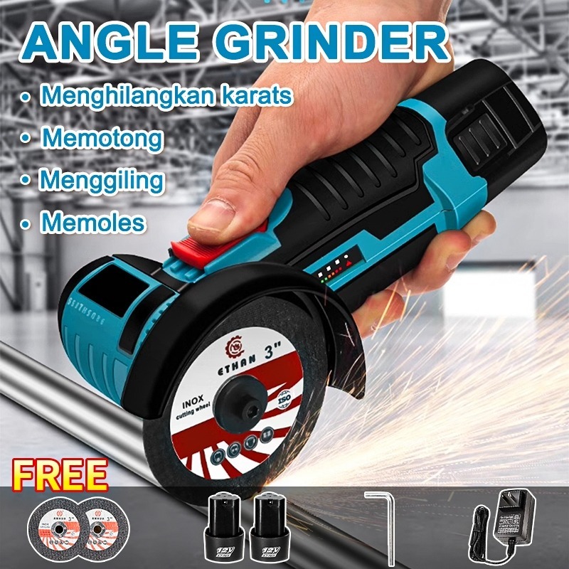 Jual 12V/16.8V Brushless Gerinda Angle Grinder Cordless Mesin Gerinda ...