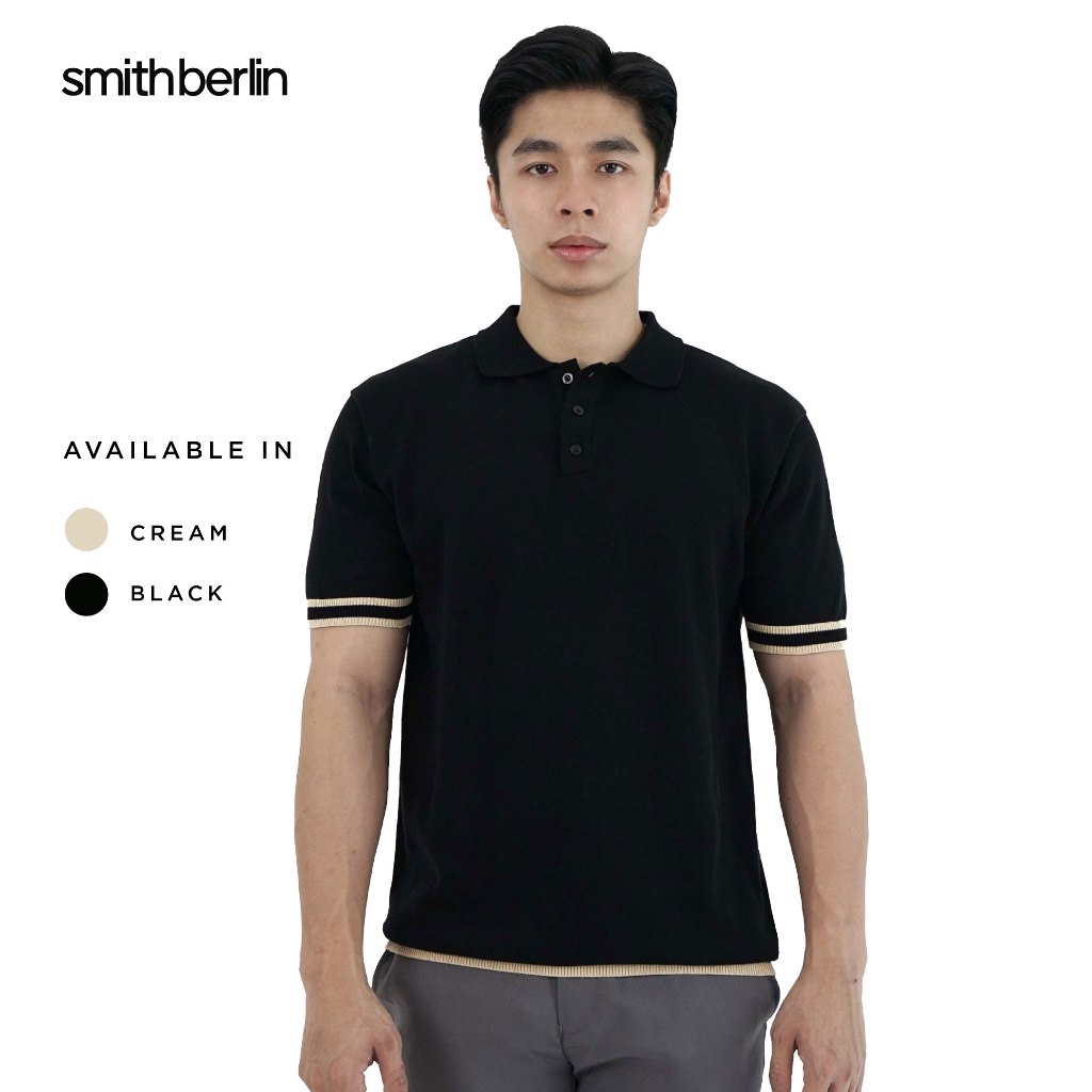 Jual Smith Berlin Polo Pria Lengan Pendek Kevan Knit Slim Fit Motif ...