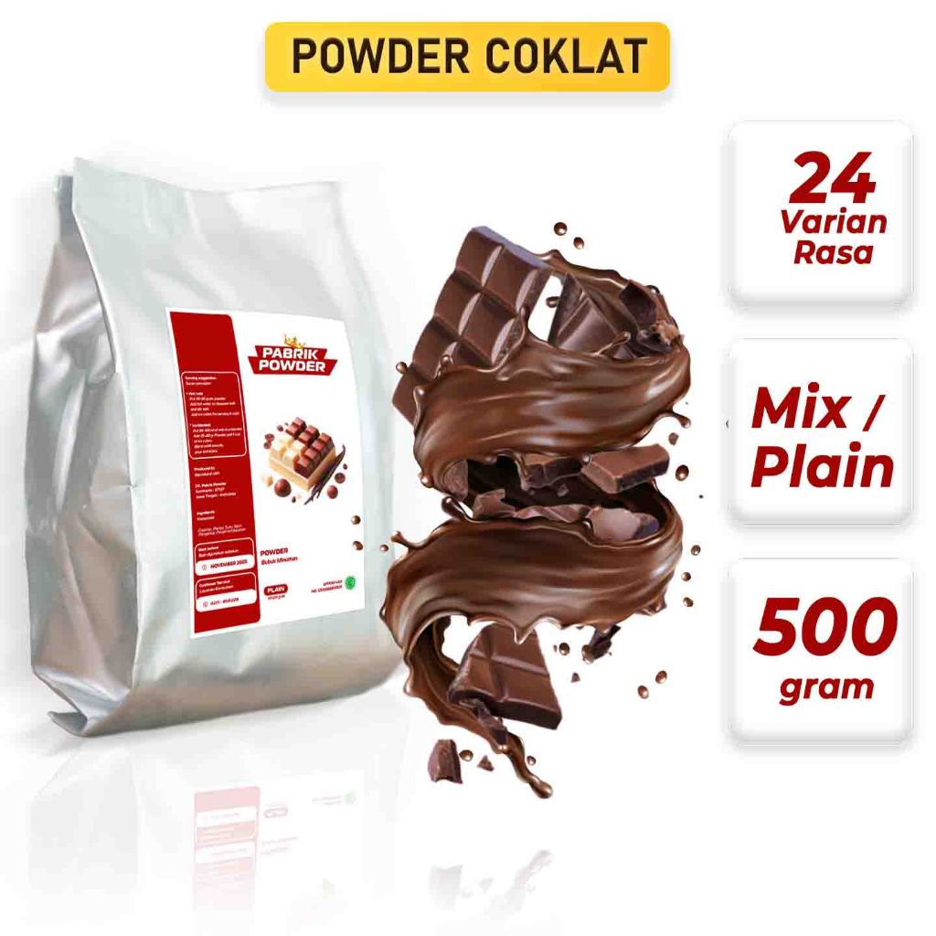 Jual Powder Coklat 500 Gram - Grade 1, Chocolate Powder Drink, Bubuk ...