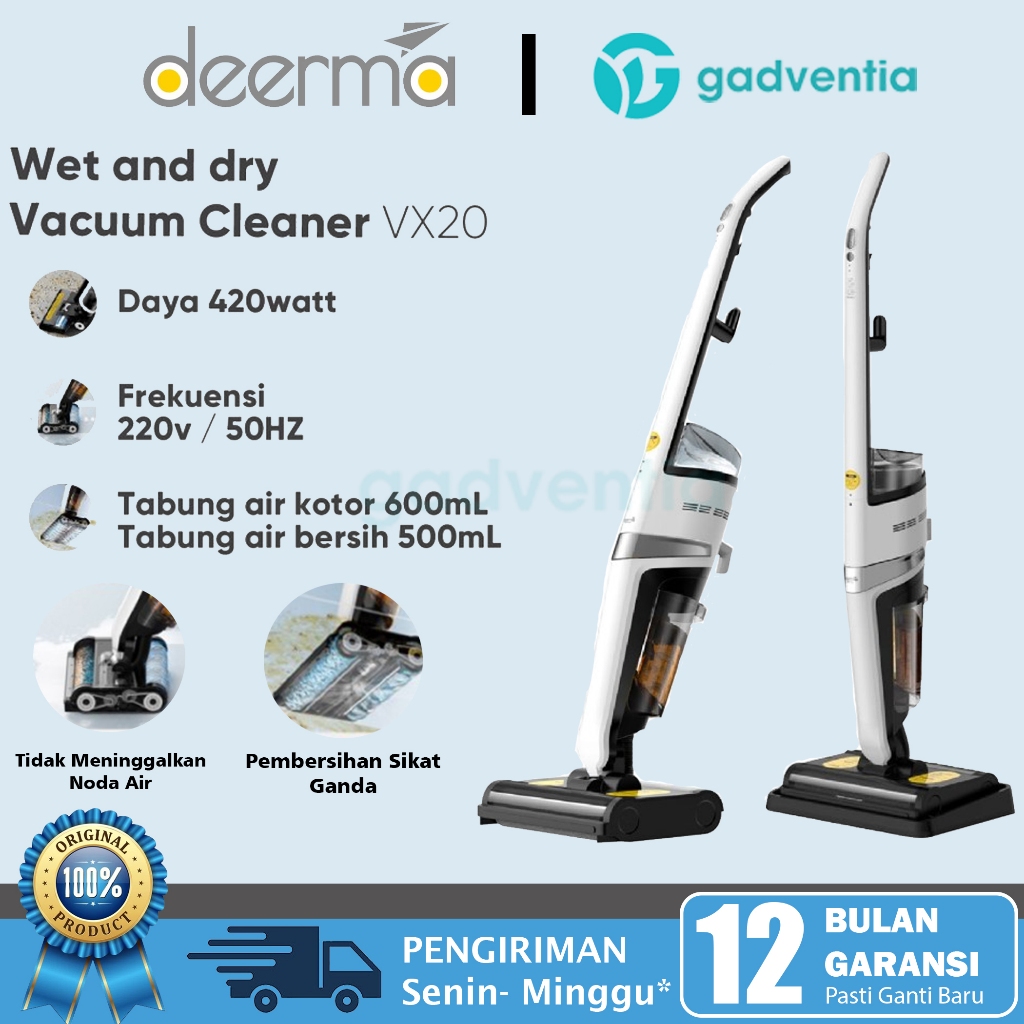Jual Deerma VX20 Smart Dry & Wet Floor Washer Multi Vacuum Vakum Cleaner 11,5kPa Pel Debu ...